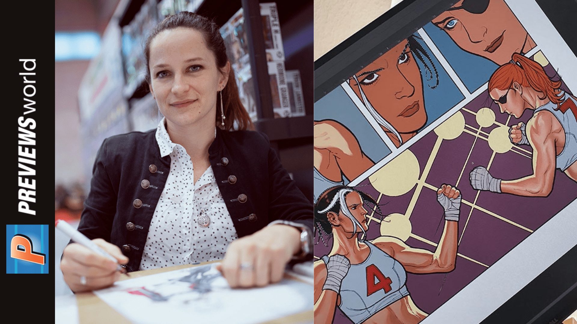Get Graphic: Fight Girls' Sabine Rich Paints The Galaxy Red - AWA Studios