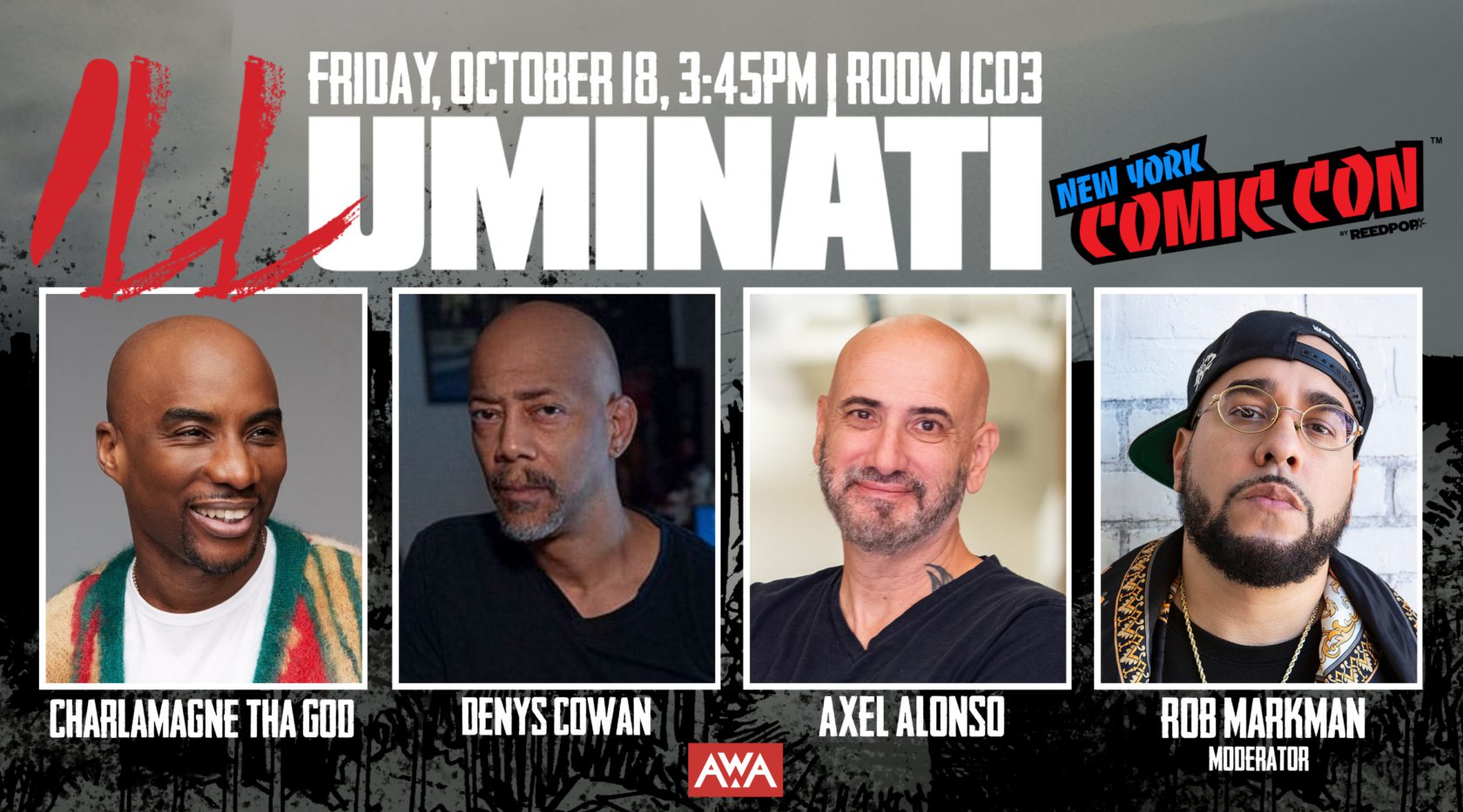 Charlamagne Tha God Presents AWA Graphic Novel, ILLuminati at NYCC 2024 ...